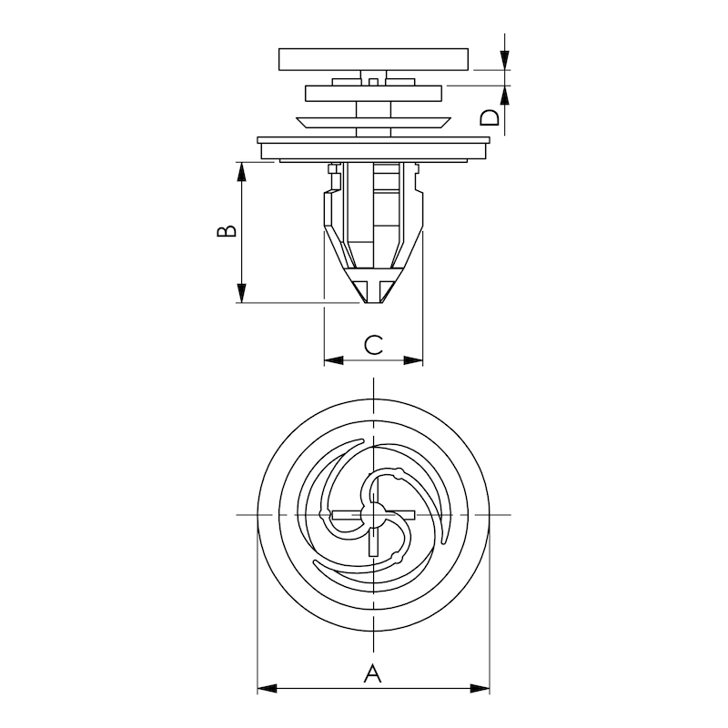 Buy Interior trim clip custom design online