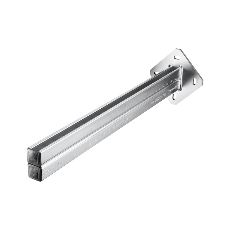 Console de supportage Varifix 41/82 avec socle large - acier zingué | WURTH