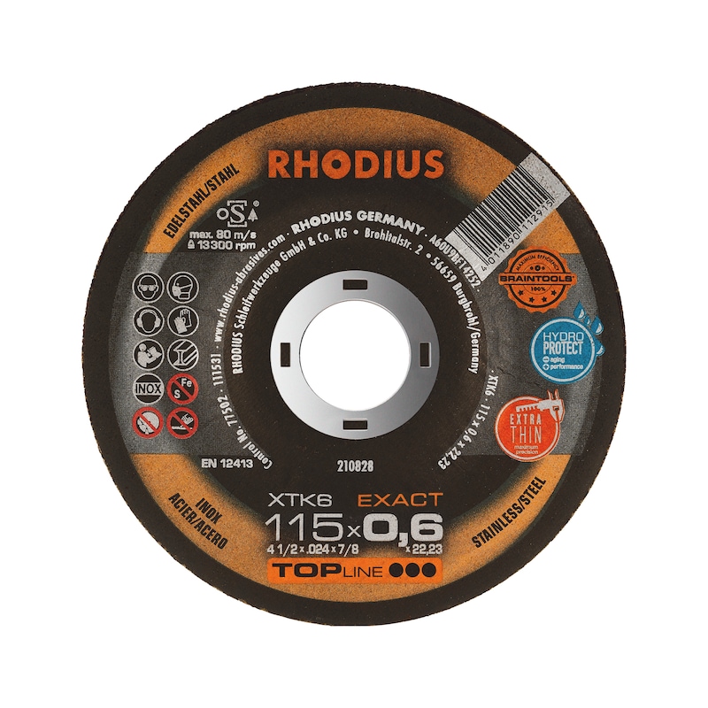 Buy Cutting disc for sst/steel Rhodius XTK6 Exact online