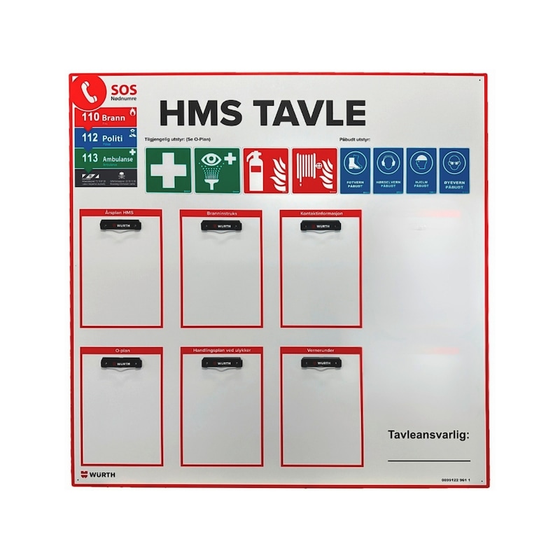 Kjøp Tavle - HMS (med tekst) på nett