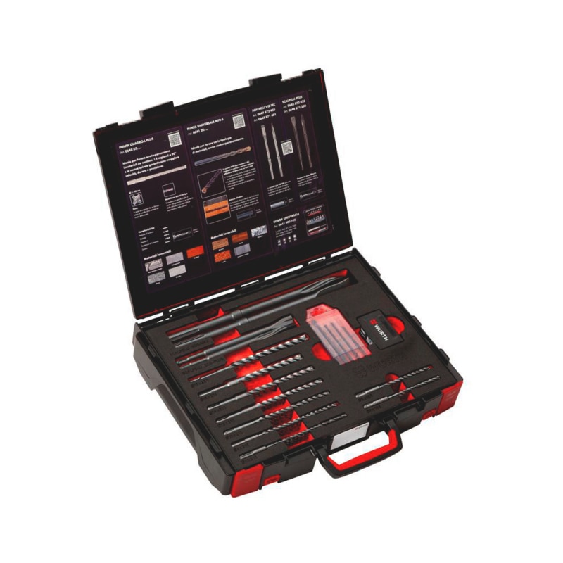 Kit valigia punte da muro e scalpelli, 44 pz. | Würth