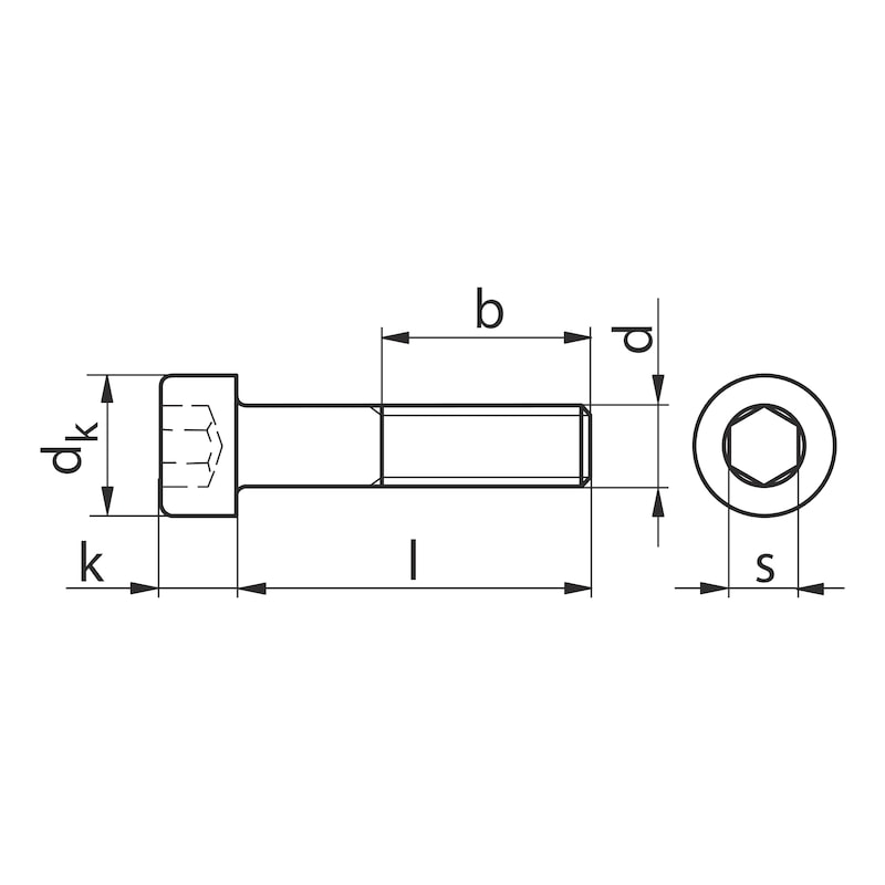Buy Hexagon Socket Head Cap Screw ISO 4762/DIN 912, steel 8.8, plain ...