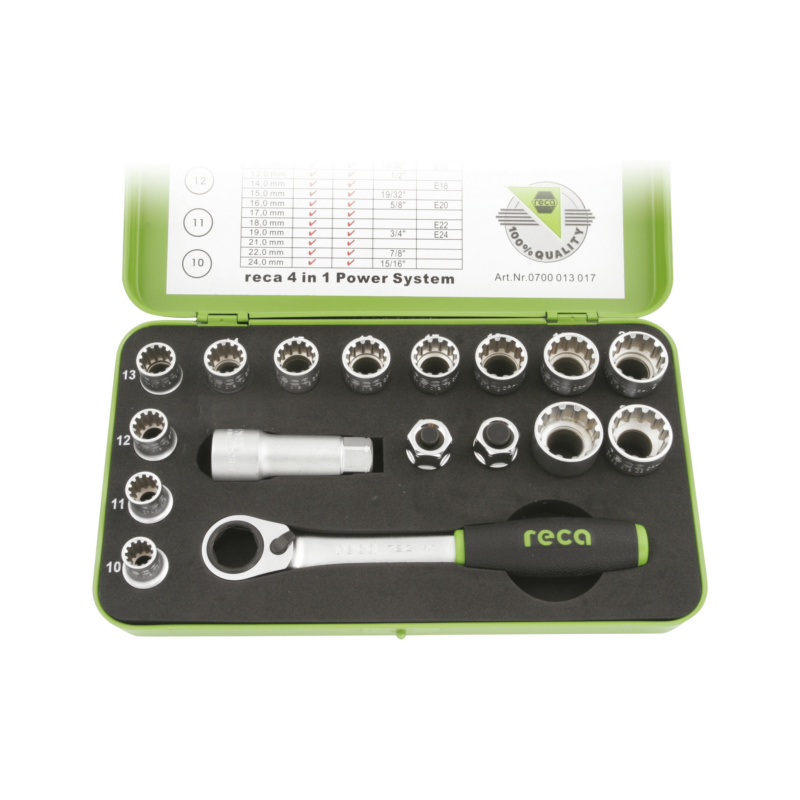 Steckschlüssel-Satz POWER SYSTEM 4in1, 17-teilig online kaufen | RECA ...