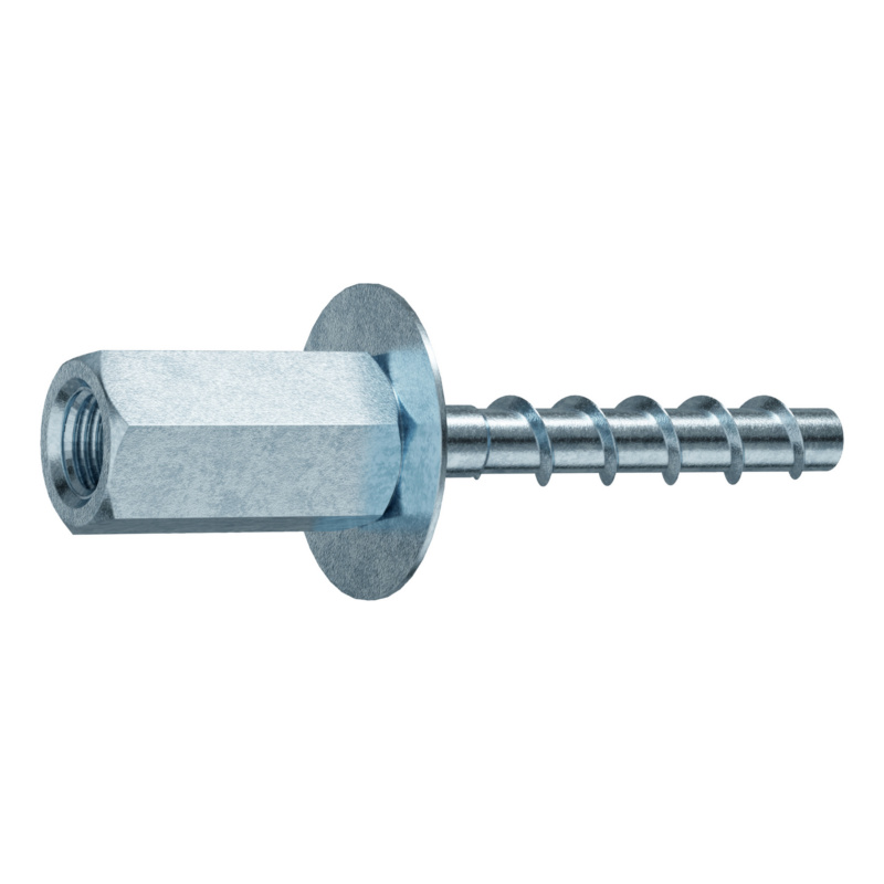 TSM L steel zinc-plated screw anchor with M8/M10 female thread and ...