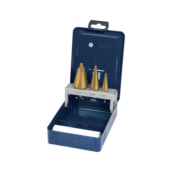 Conical drill bit set HSS TiN from eShop