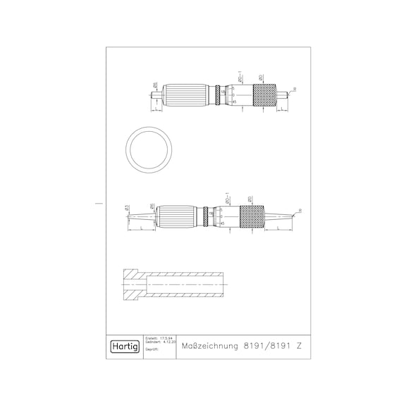 inside micrometer drawing
