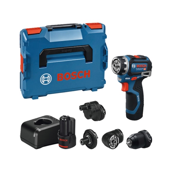 BOSCH Schrauber GSR 12V-32 FC, 2x GBA 12V 2.0Ah, diverse Aufsätze, L ...