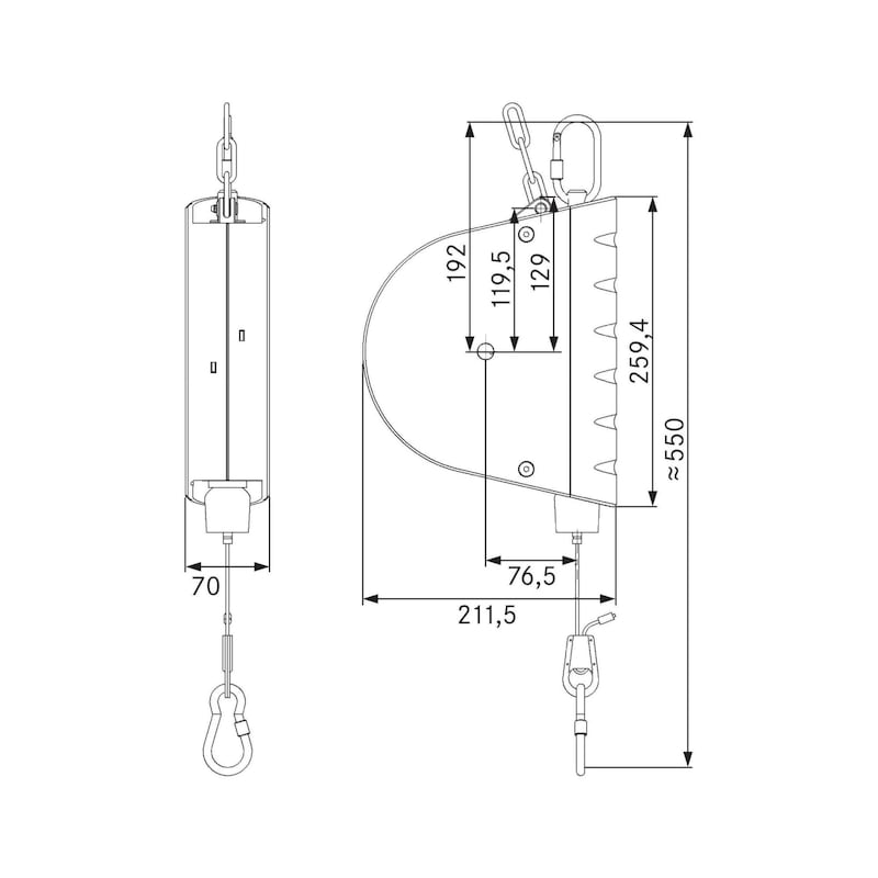 AUTOSTAT AUTOSTAT Federzug Tragfähigkeit 2,0-14,0 kg online kaufen