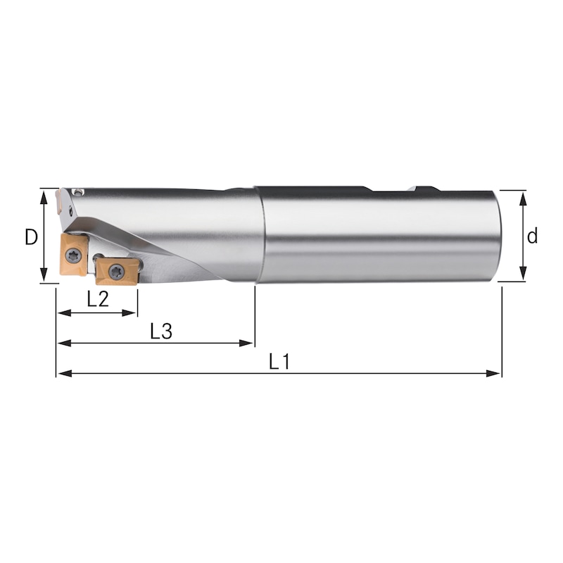 ATORN Perceuse/foret plongeant, 90°, avec queue à souder