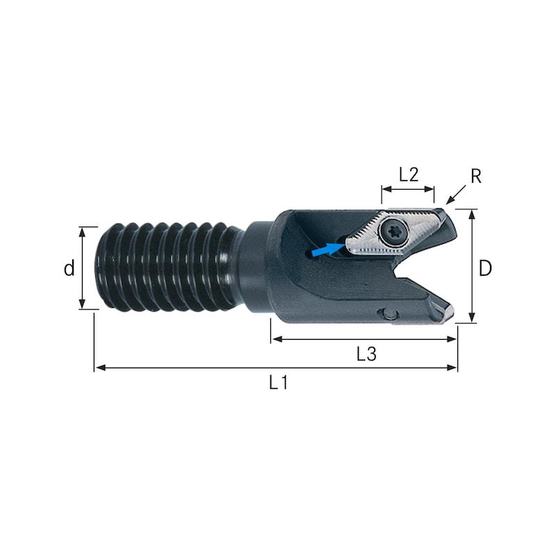 ATORN Plunge milling cutters for non-ferrous metals and plastics, with ...