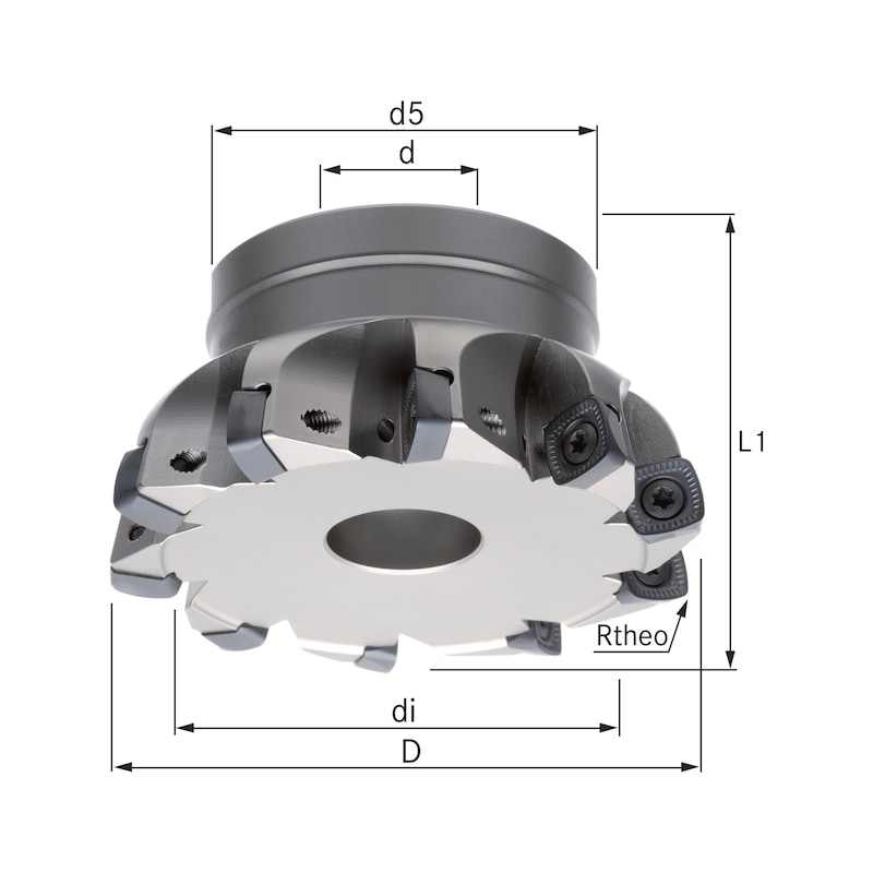 Indexable insert high-feed milling cutter with bore eShopista