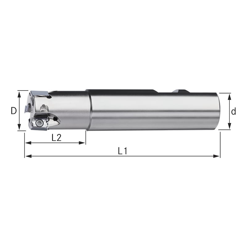 90° angular milling cutter with weld-on shank from eShop