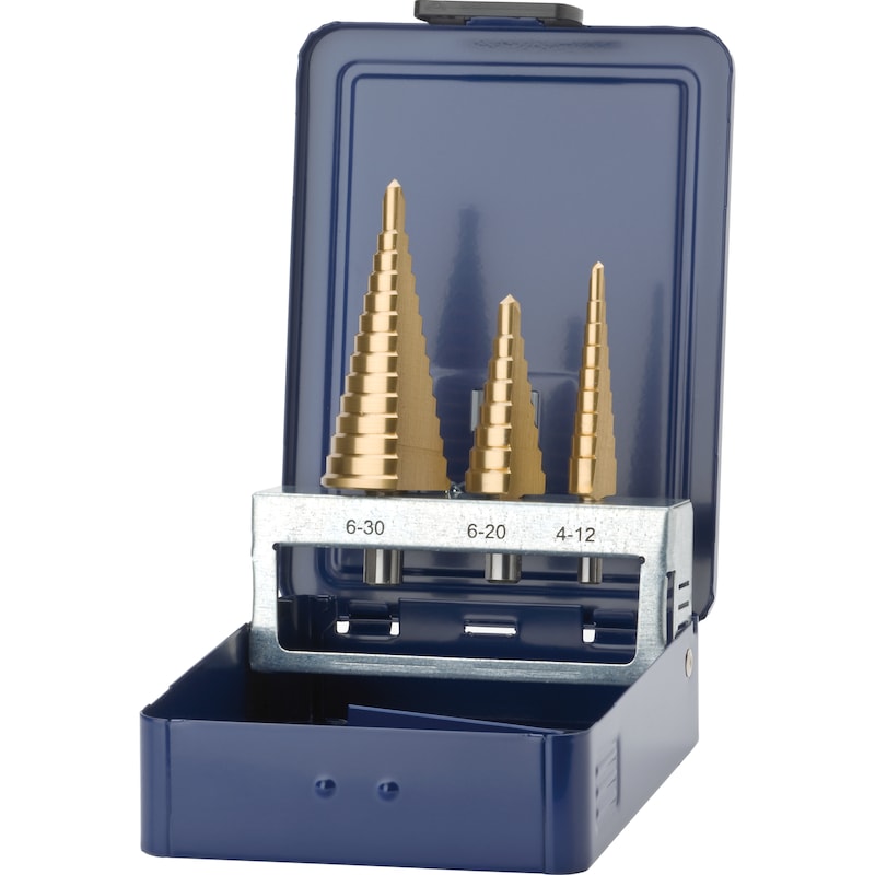 ATORN Stepped drill bit set HSS TiN, straight groove eShopista