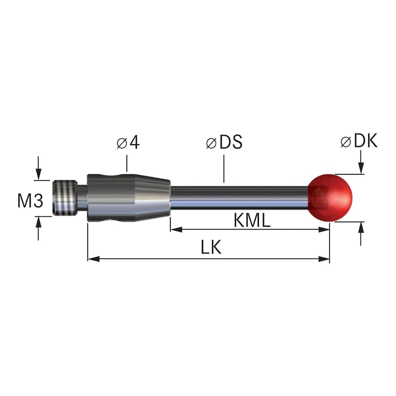 Probe inserts with ruby ball and cemented carbide shaft eShopista