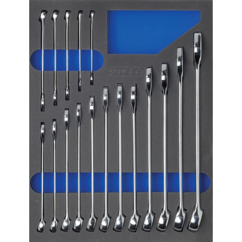 Buy ATORN hard foam insert equipped with tools, combination spanner set