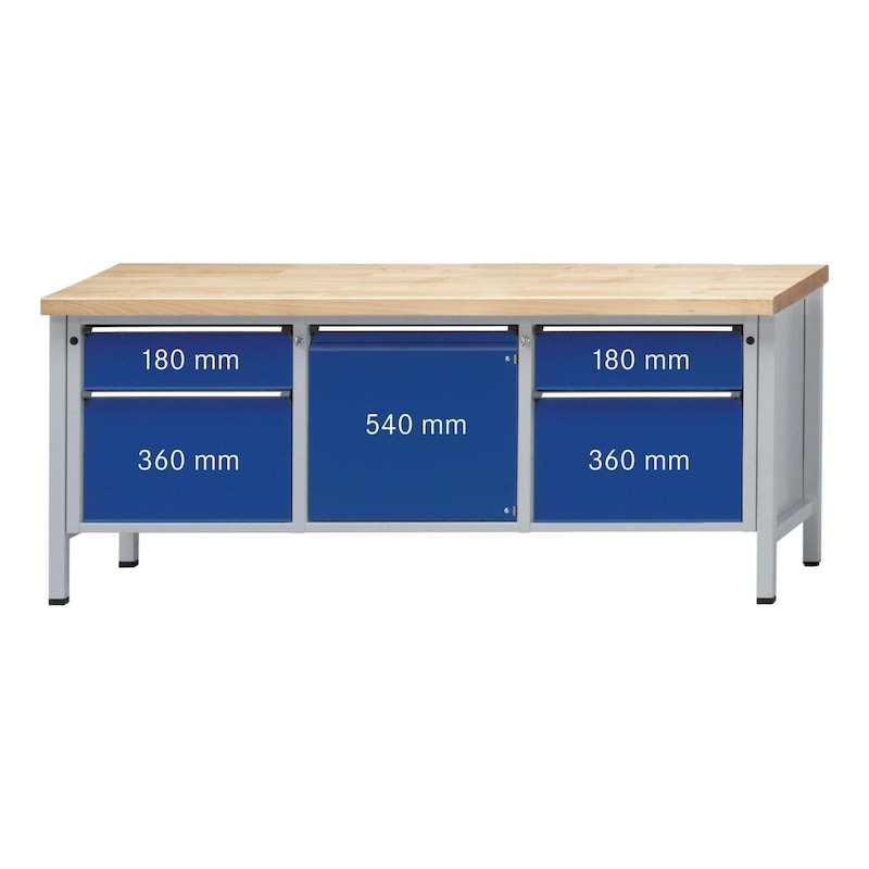 ANKE workbench model 221 V 2000x700x900 mm panel zinc sheet coating ...