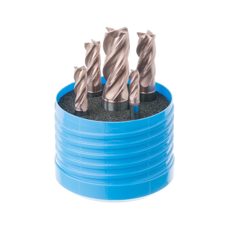 Solid carbide HPC end mill set from eShop