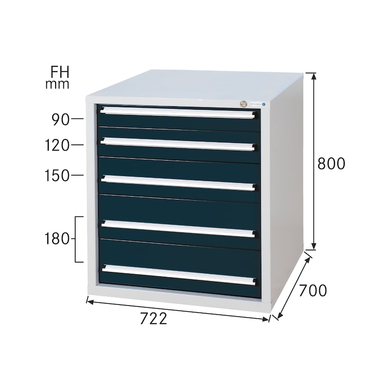 HK Schubladenschrank System 700 S mit 5 Schubladen online kaufen
