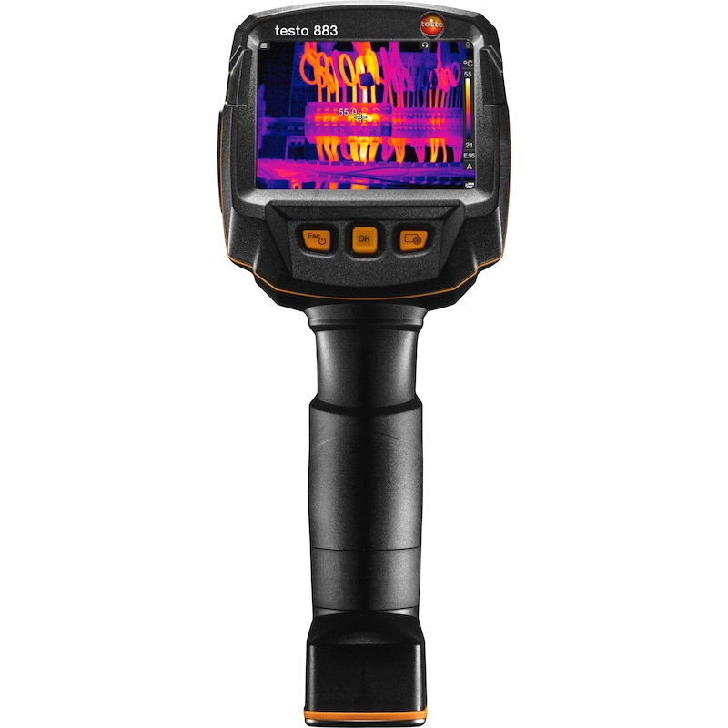 testo 883 thermal imaging camera, measuring range -30 to +650 degrees
