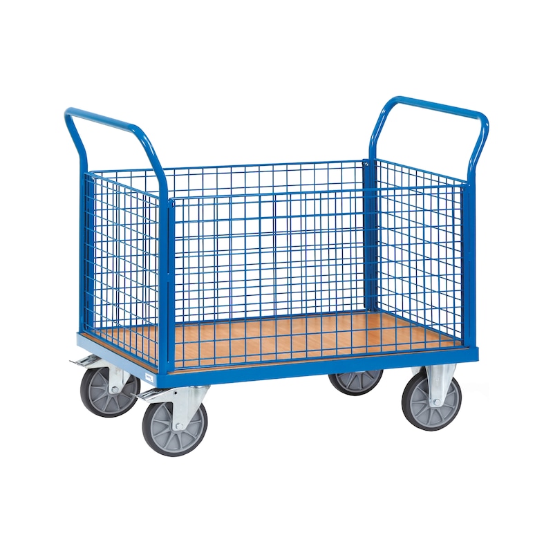 Buy FETRA Platform trolley with 4 wire grid walls
