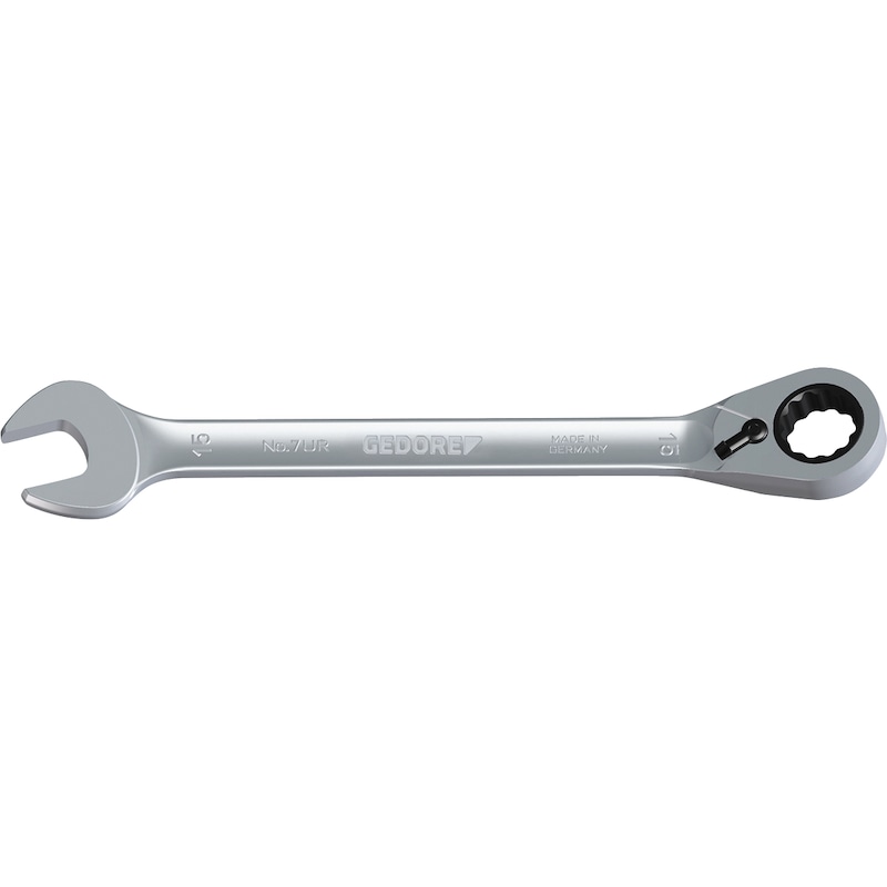 GEDORE combination ratchet spanner set, 12 pcs, 8–19 mm UD profile ...