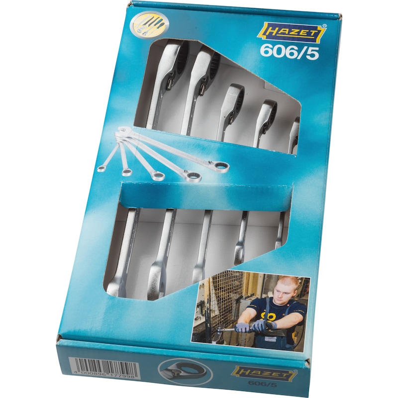 HAZET Knarren Ring-Maulschlüssel Sätze 5 oder 12-teilig online kaufen