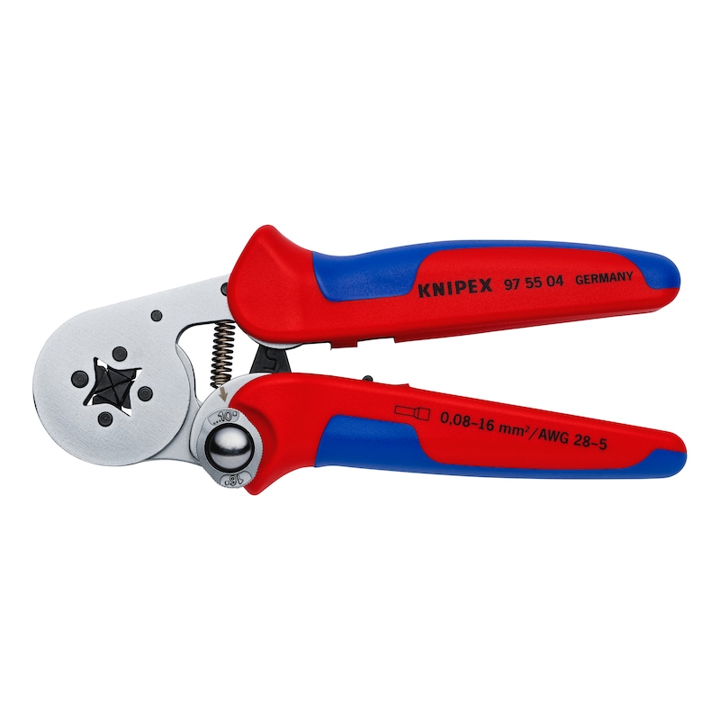KNIPEX Pince à sertir pour embouts de câbles 0,08–16
