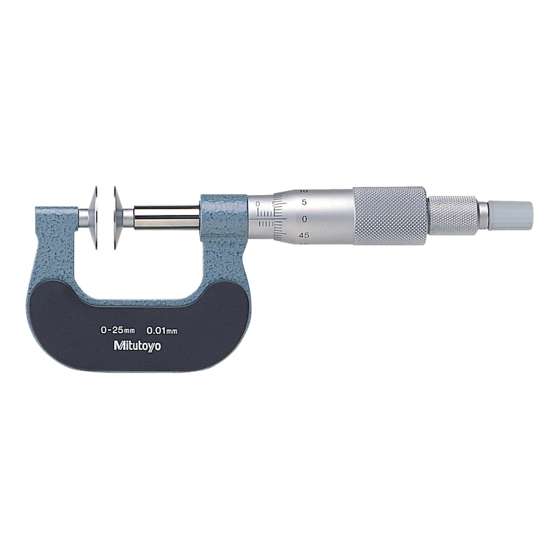 Buy MITUTOYO Outside micrometer with disc-shaped measuring faces, non ...