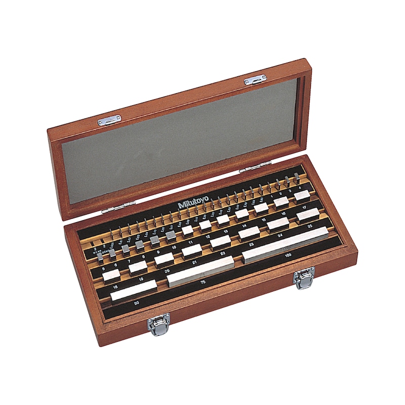 MITUTOYO Parallel gauge block set, steel, 47 pcs, 1.005–100