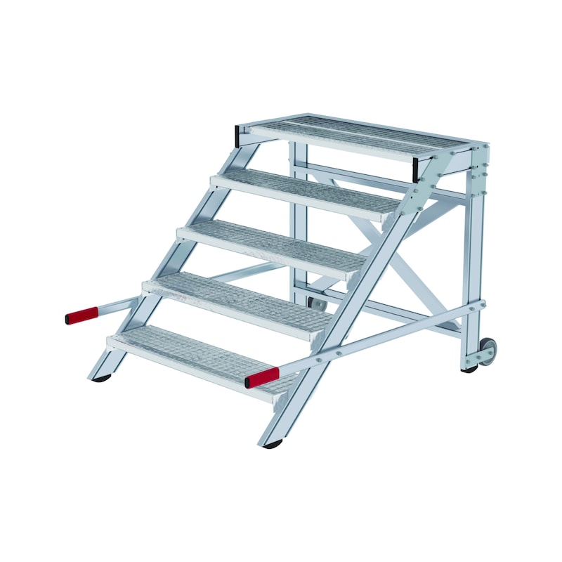 GÜNZBURGER working platform, mobile, step width 1,000 mm, 5 steps ...