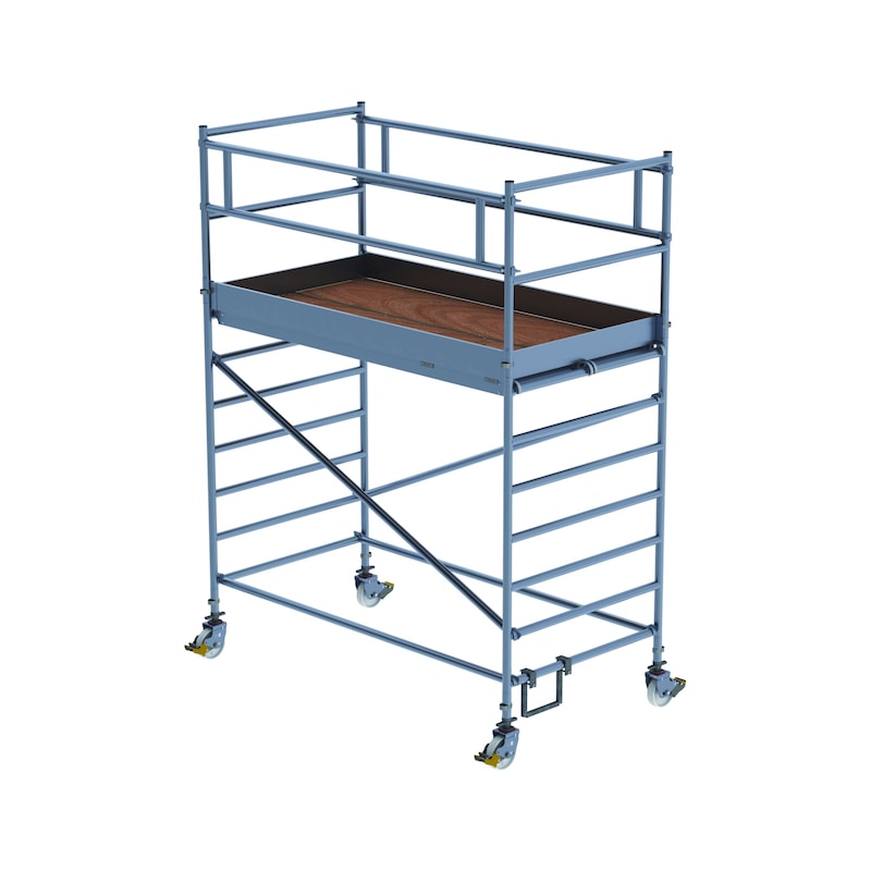 MUNK mobile scaffolding 1.35 x 2.45 m with double platform, platform H ...