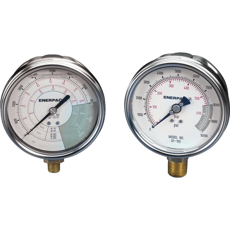 Manómetro ENERPAC modelo G2535L, 3/8, 18 NPT para bombas de la serie XC