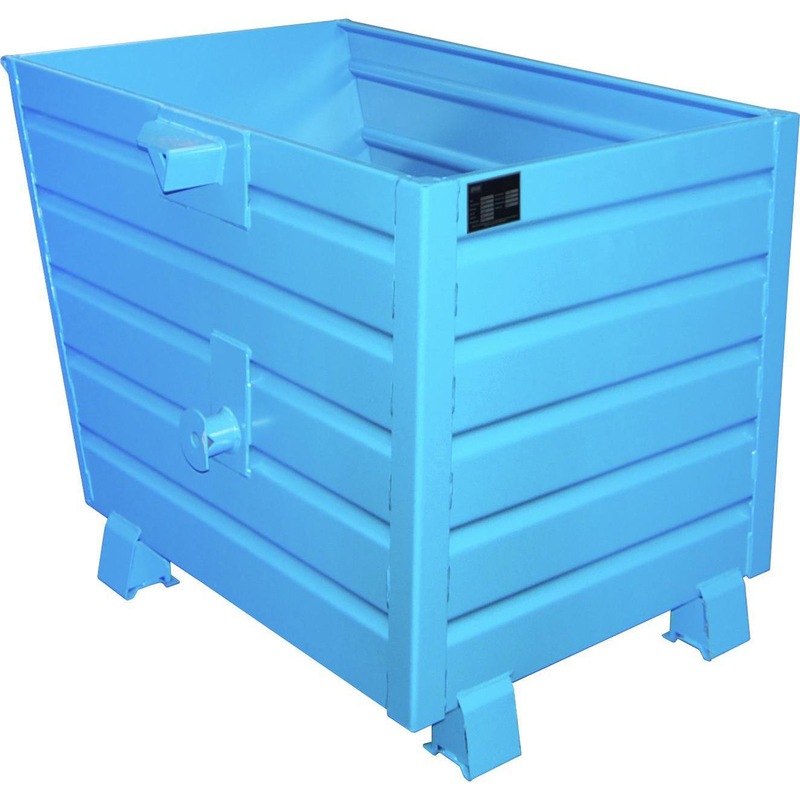 BAUER SÜDLOHN Tilting container 0.70³ LxWxH 1200x800 mmx900 mm RAL 5012 ...