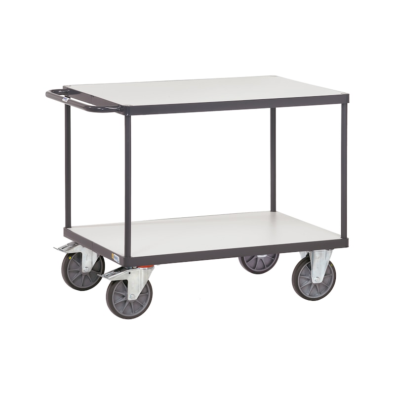 Buy FETRA ESD table trolley with 2 wooden loading surfaces