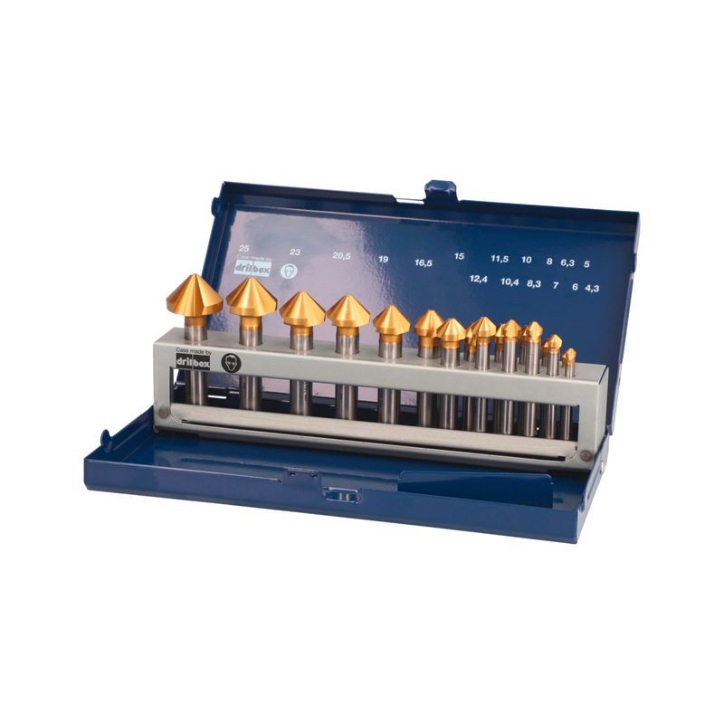 ORION Conical countersink set, 90°, HSS TiN, triple cutter from eShop