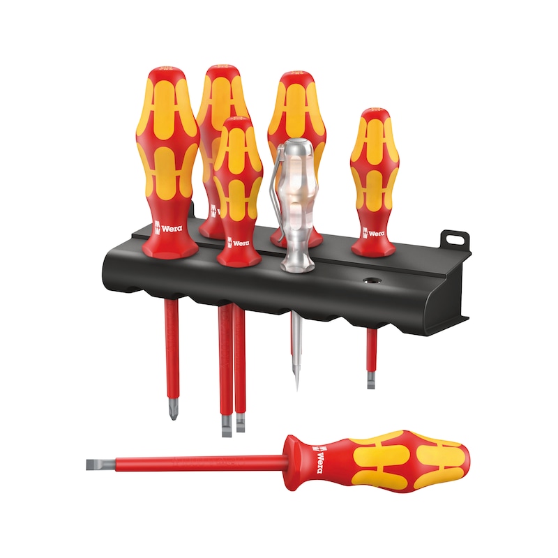 Destornillador WERA, 7 pzs, con PH 1/2 y comprob. de tensión Plus ...