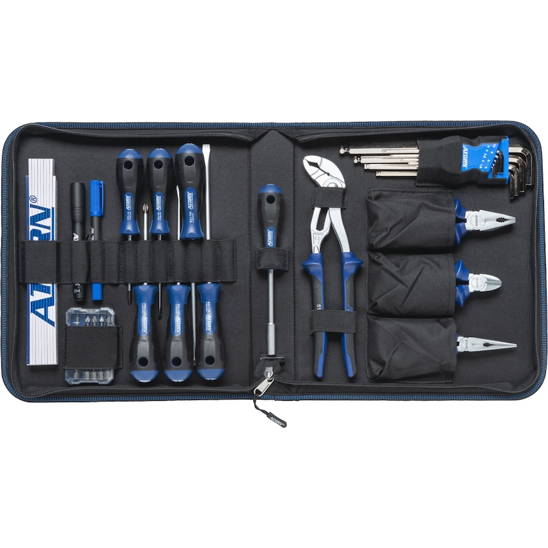 ATORN universal tool kit, 33 pieces in textile zip bag
