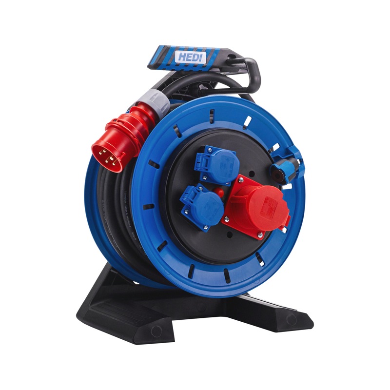 Enrollador cable trifásico plástico sólido HEDI 25 m H07RN-F 5G2,5 ...
