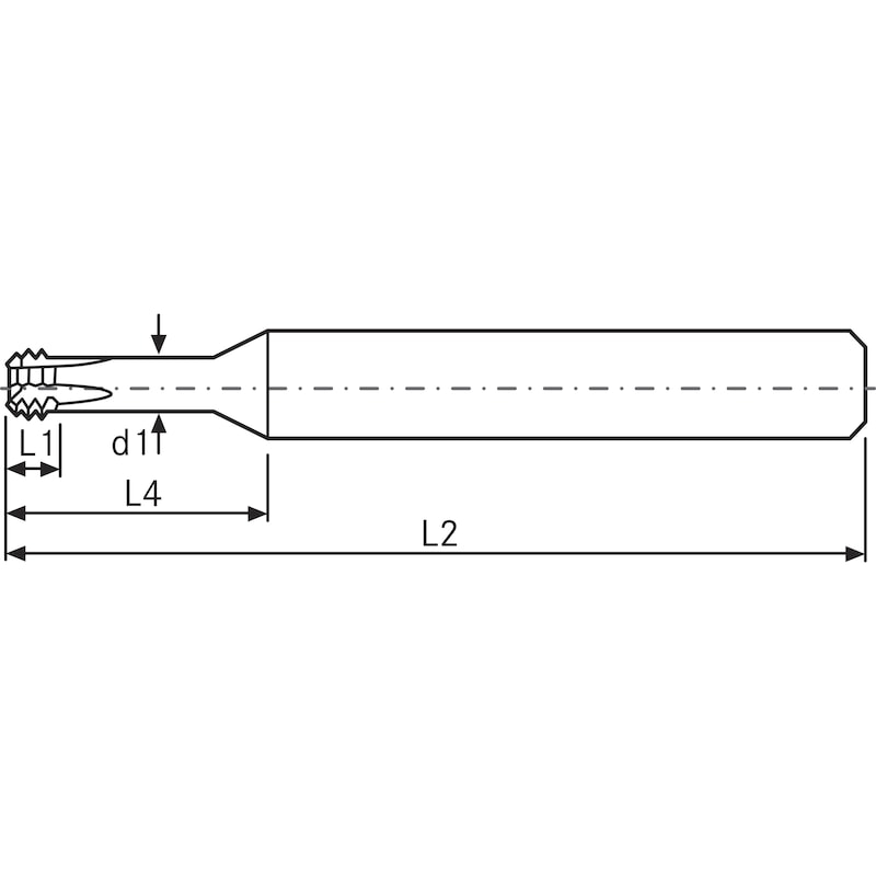 ATORN Fresa de roscar y taladrar circular, metal duro completo, vástago ...