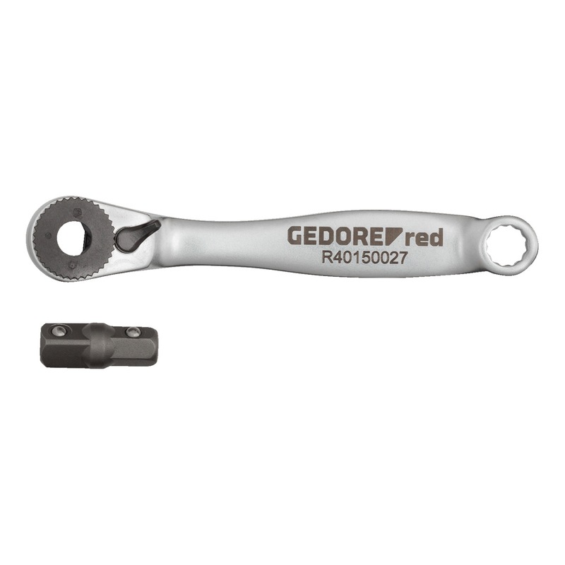 GEDORE RED Bit ratchet left/right 1/4 inch 91 mm RSW6 degree+adapter ...