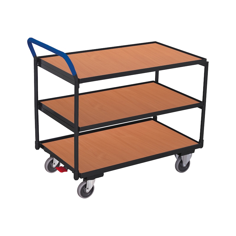 Buy HK table trolley with 3 wooden loading surfaces
