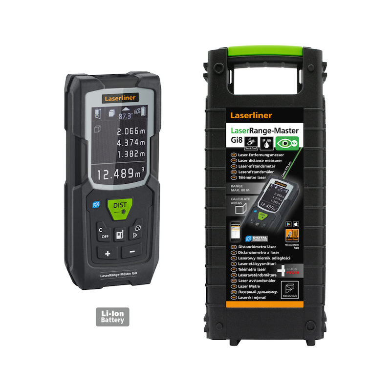LASERLINER Laser-Distanzmessgerät LRM Gi8 Pro, Reichweite 80 m, grüner Laser online kaufen