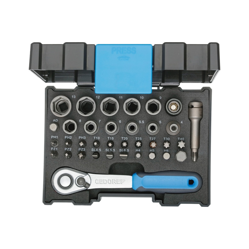 Buy GEDORE Socket wrench set (metal box, combi.)