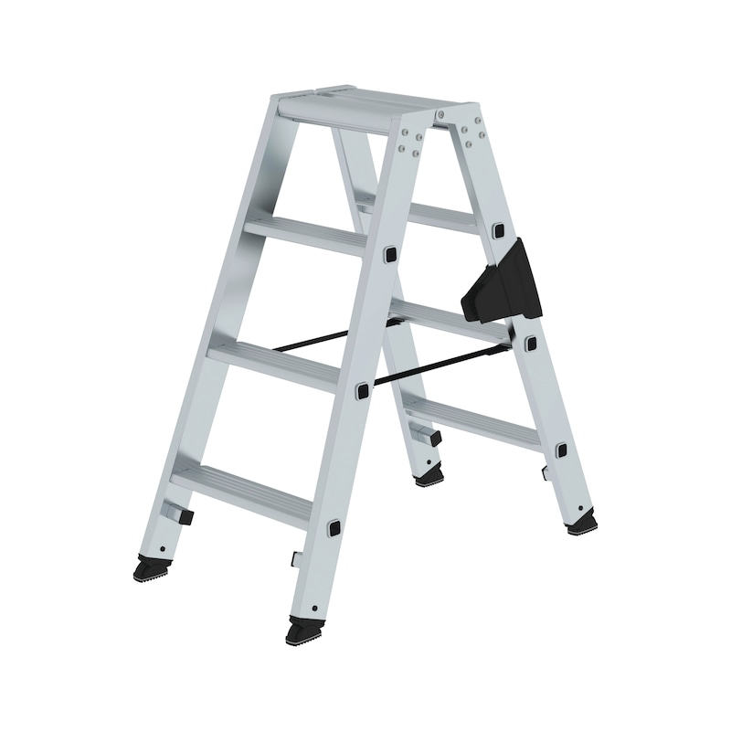 Munk stand-alone ladder with steps, two-sided access, plug-in, 2x4 steps