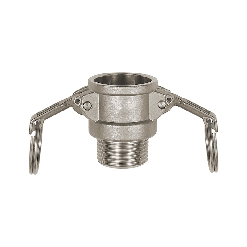 Kamlok quick coupling box with external thread type B stainless steel 1 ...