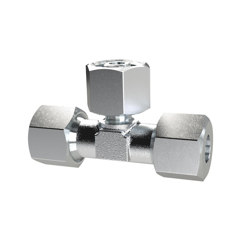 Adjustable T-connection screw fitting sealing cone 360 degrees ...