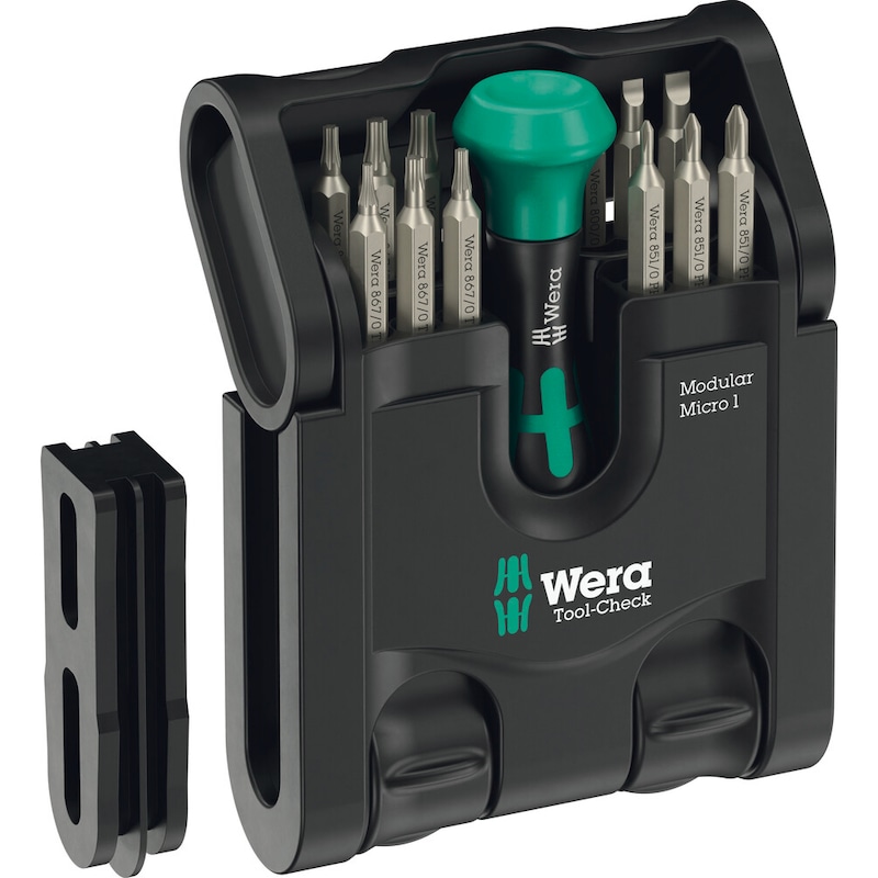 WERA Bits-Sortiment mit Ratsche Tool-Check Modular Micro 1 21 teilig ...