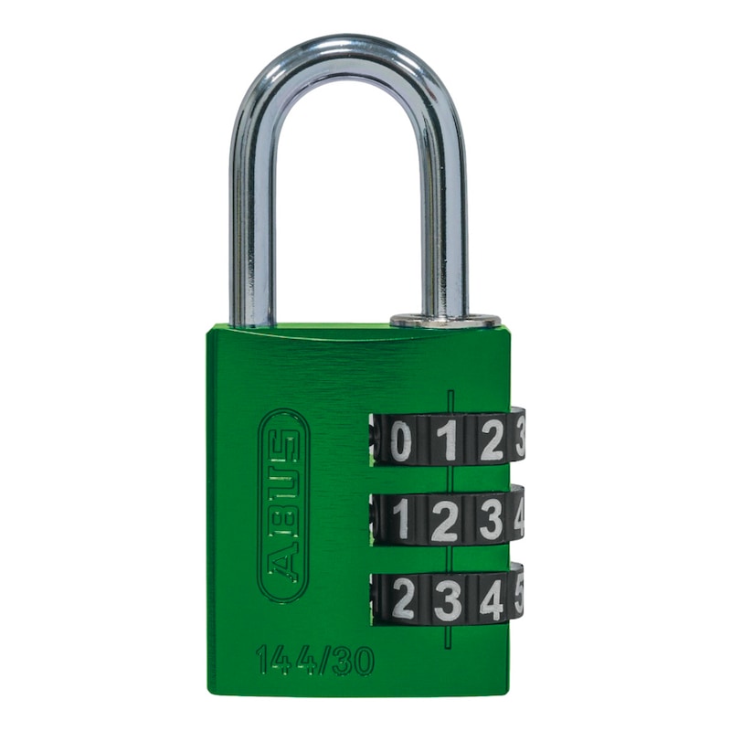 ABUS 144/30 combination lock, green lock tag