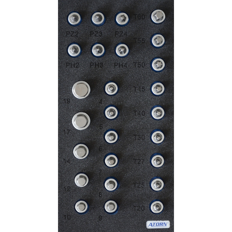 ATORN Hard foam insert equipped with socket set 1/2, 26 pieces comprar
