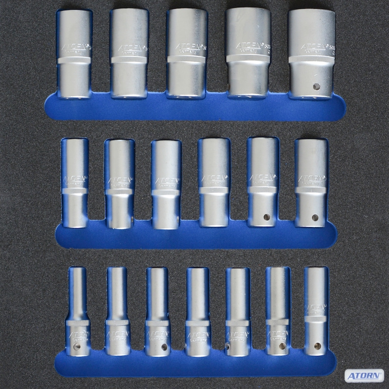 Buy ATORN Hard foam insert equipped with socket set 1/2, 18 pieces